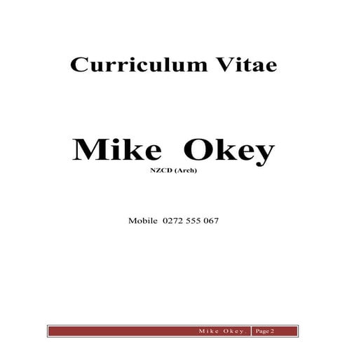 Mike Okey CV FM1 Linked in | PDF