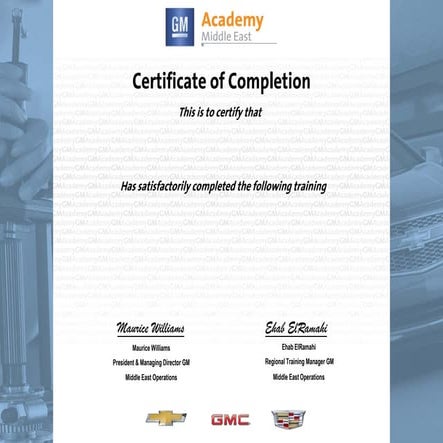 Certificate 8 over vew of Dealership operation | PDF