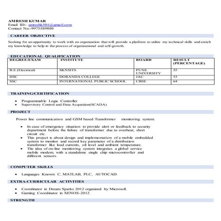 amresh resume 2 | DOCX