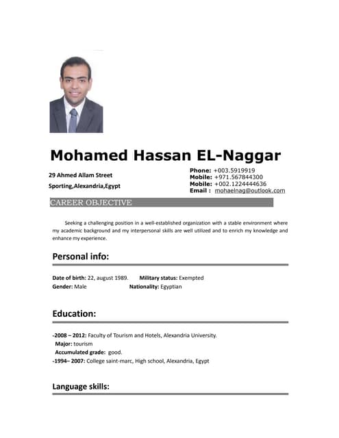 Mohamed osama cv | PDF