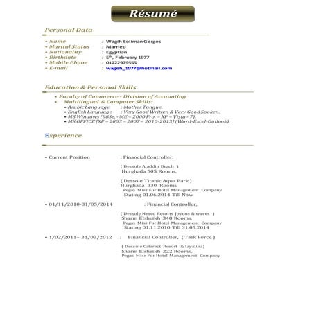Wagih Soliman Cv Pdf