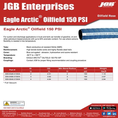 Eagle Arctic® Oilfield 150 PSI Hose - Oilfield Hose | PDF