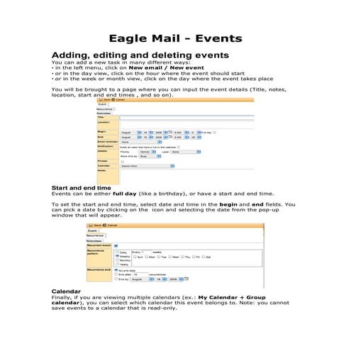 Eagle Mail - Events | PDF