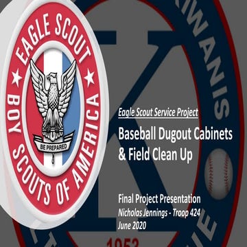Eagle Scout Project for North Orlando Kiwanis Little League | PDF