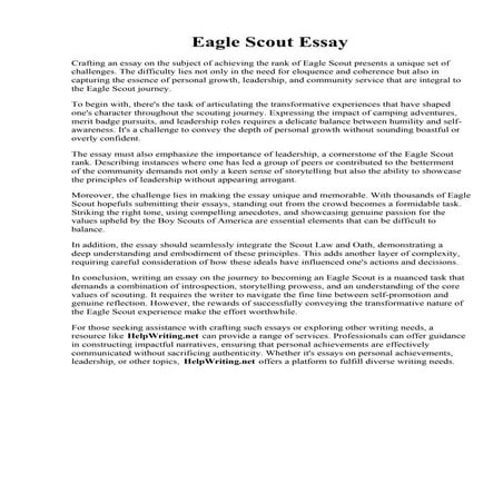 Eagle Scout Essay.pdfEagle Scout Essay. 003 008723769 1 Eagle Scout ...
