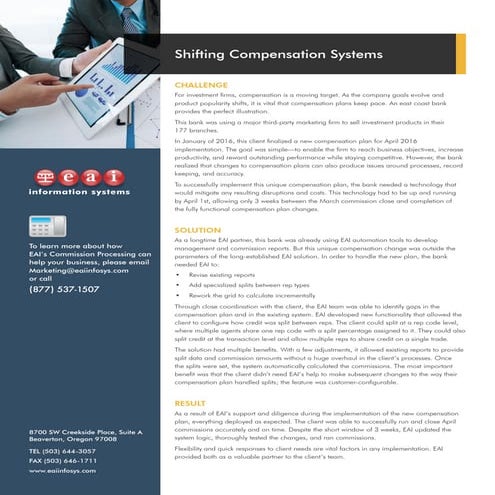 Eai Case Study_Shifting Compensation Systems | PDF