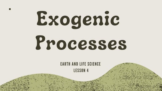 EXOGENIC PROCESS PPT | PPTX