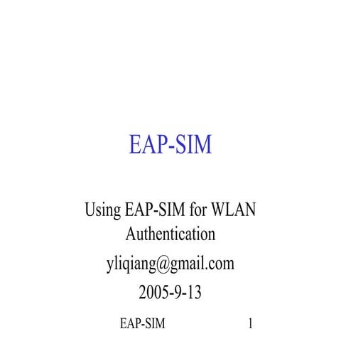 Eap sim | PPT