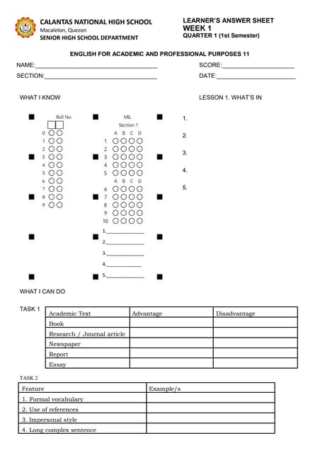 EAPP WEEK 2.pdf | Educational Assessment | Education
