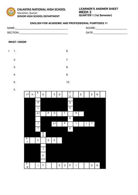 NAT Type Answer Sheet | DOCX | Educational Assessment | Education