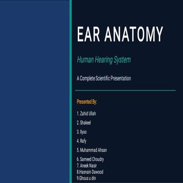 Comprehensive Scientific Presentation on Human Ear Anatomy and Hearing ...