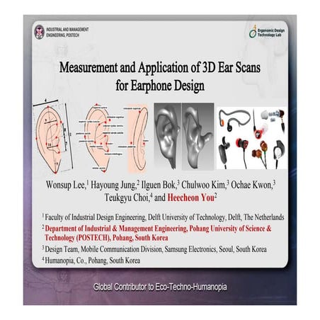 3D Ear Anthropometry for Earphone Design | PDF