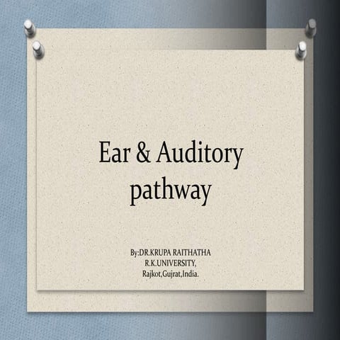 Ear & Auditory pathway | PPTX