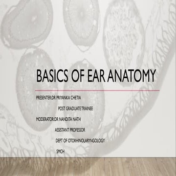 EAR BASICS SEMINAR.pptx for ENT Pgt in India | PPTX