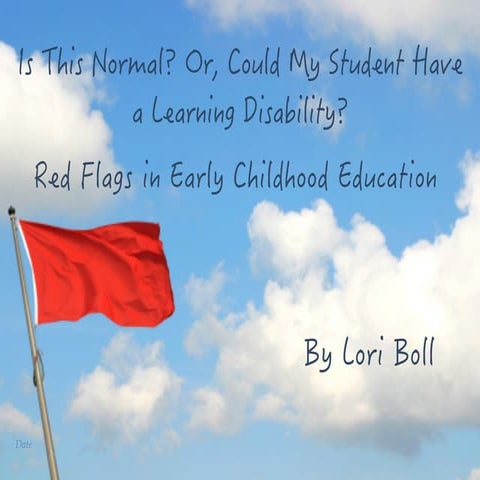 Is this Normal or Could My Student Have a Learning Disability: Red ...