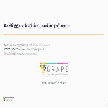 Revisiting Gender Board Diversity And Firm Performance Ppt