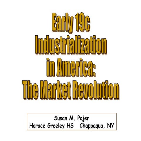 Early19c Industrialization In America | PPT