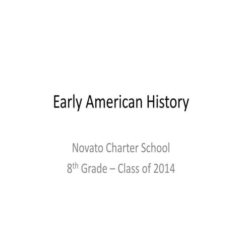 Early american history slideshow | PPT