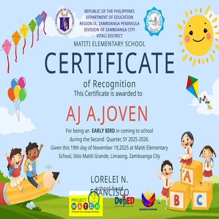 Recognition Award Certificate Layout.ppt