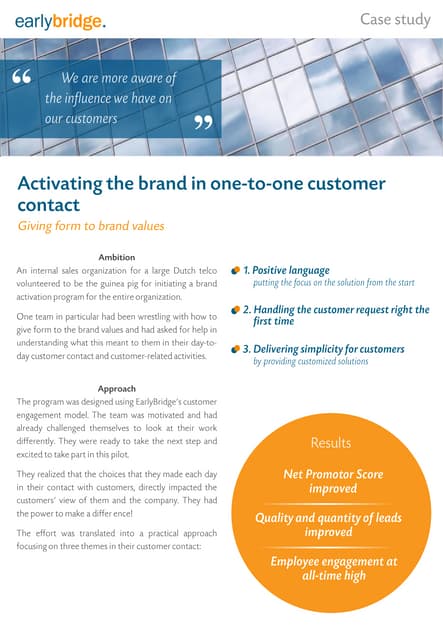 EarlyBridge case ggn customer journey mapping | PDF