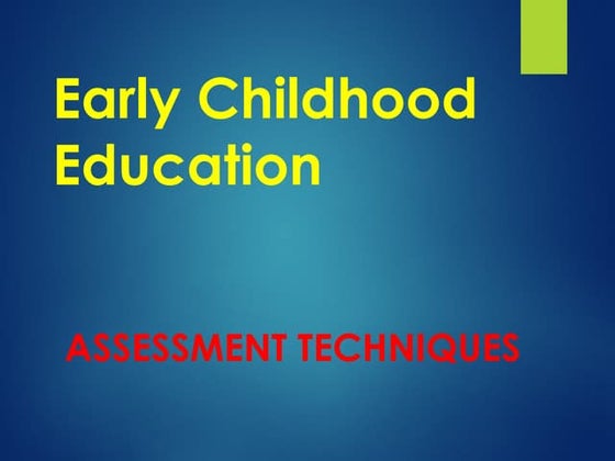 Holistic Assessment in Early Learning Centre: Nurturing Growth and Development | PDF