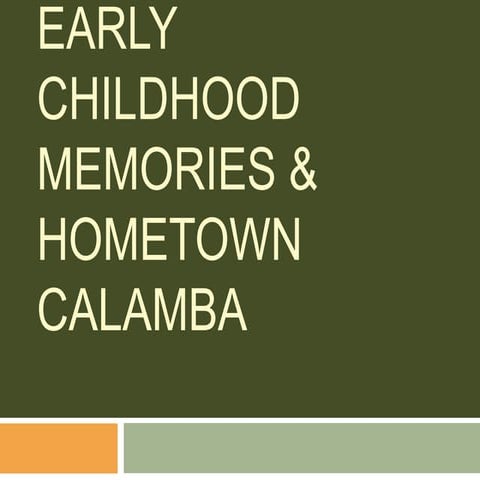 Early Childhood Memories and Hometown.pptx