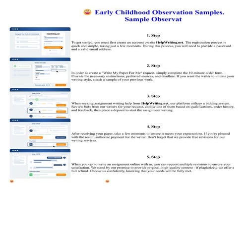 Early Childhood Observation Samples. Sample Observat | PDF