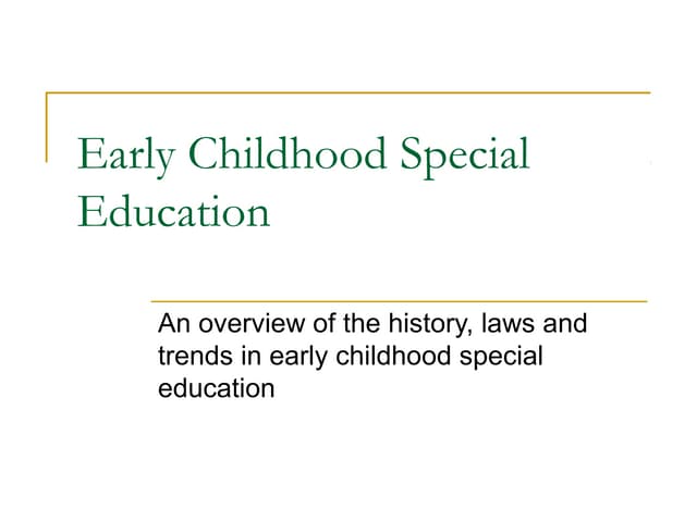 The Importance of Early Childhood Education | PDF