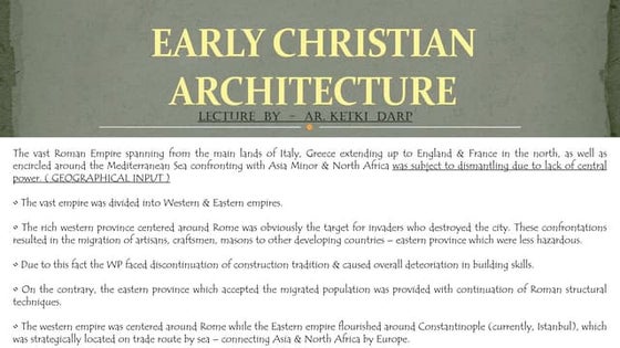 Early christian architecture | PPT
