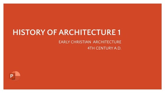 Early christian architecture | PPT