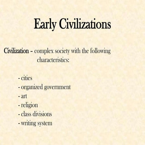 Early civilizations | PPTX