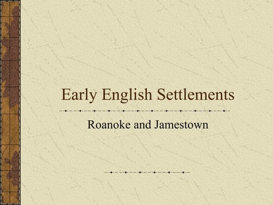 Early english settlement attempts ppt | PPT