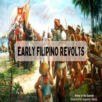 EARLY REVOLTS IN THE PHILIPPINES A PRESENTATION | PDF