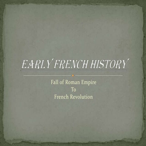 Early french history | PPTX