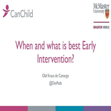 When and what is best Early Intervention? | PDF