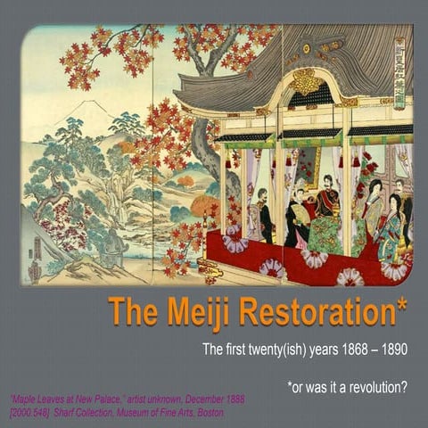 Japan: The Meiji Restoration overview | PPTX