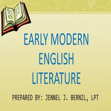 Early modern english literature | PPTX