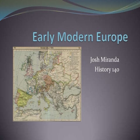 Early modern europe | PPT