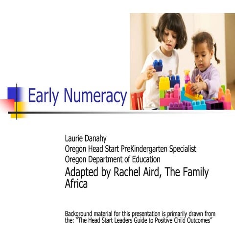 Early Numeracy | PPT | Daycare and Pre-School | Parenting