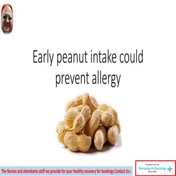 Early peanut intake could prevent allergy | PPT