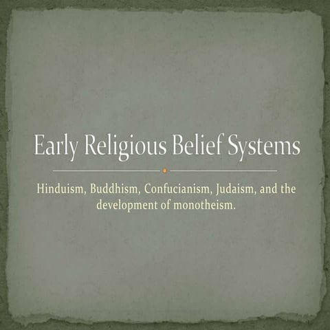 Early religious belief systems | PPTX