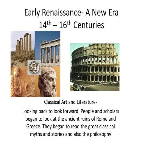 Early renaissance a new era | PPT