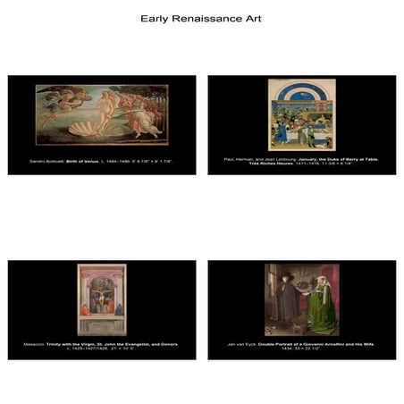 Early Renaissance art | PDF