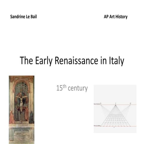 Renaissance Art- Intro to Art History for High School | PPTX