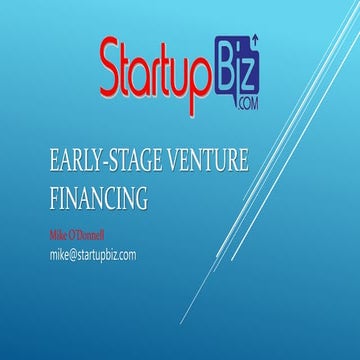 Early Stage Venture Financing | PPT