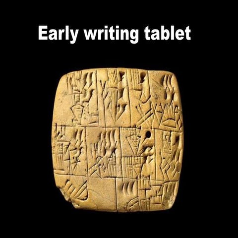 Early writing tablet | PPTX