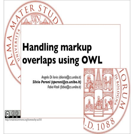 Handling Markup Overlaps Using OWL | PDF