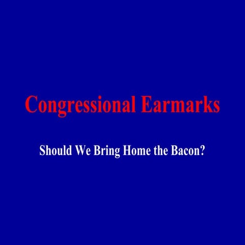 Earmarks | PPT