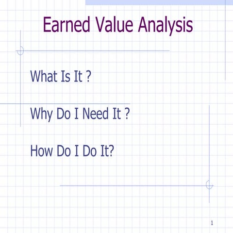 Earned Value Analysisi | PPT