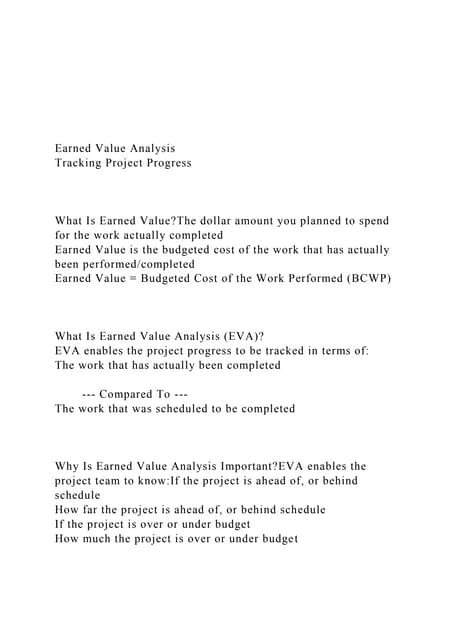 Earned value management (EVM) | PPTX